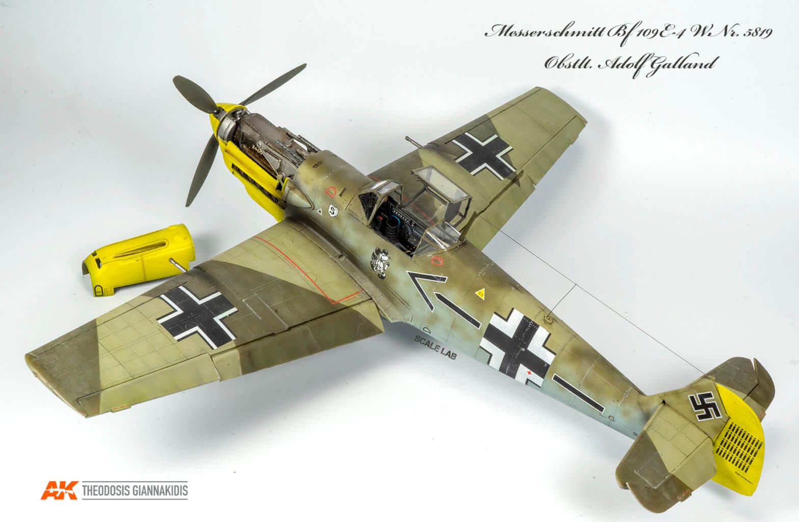 1/32 Adolf Galland Messerschmitt Bf109 E4 The Winged Knight of the ...